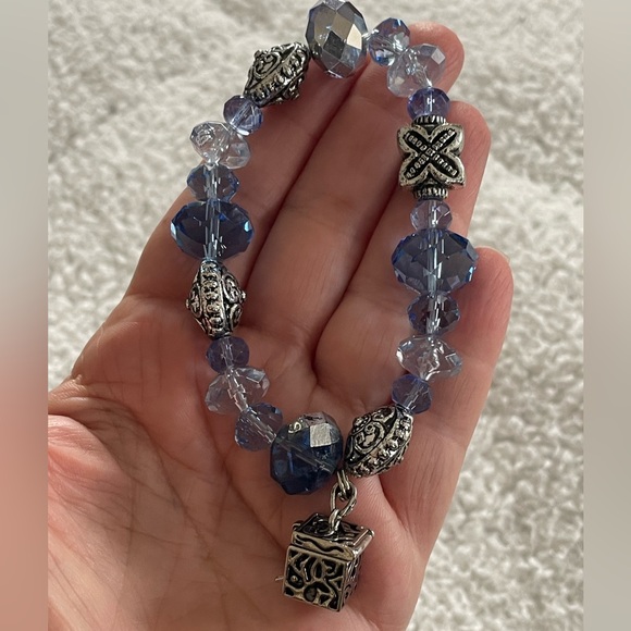 Alexa’s Angels | Jewelry | Alexas Angels Blue And Silver Beaded Prayer ...